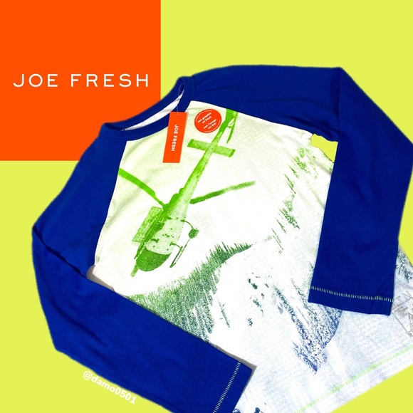 Joe Fresh | Shirts & Tops | Nwt Joe Fresh Kids Blue Helicopter Rescue ...